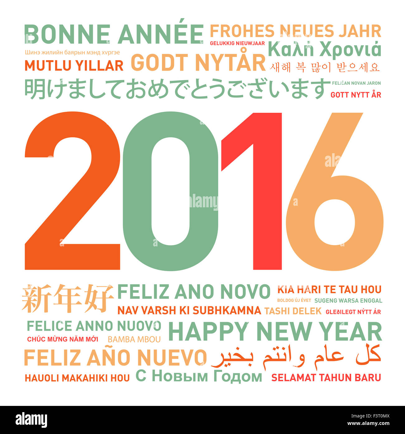 Happy new year in different languages hi-res stock photography and ...