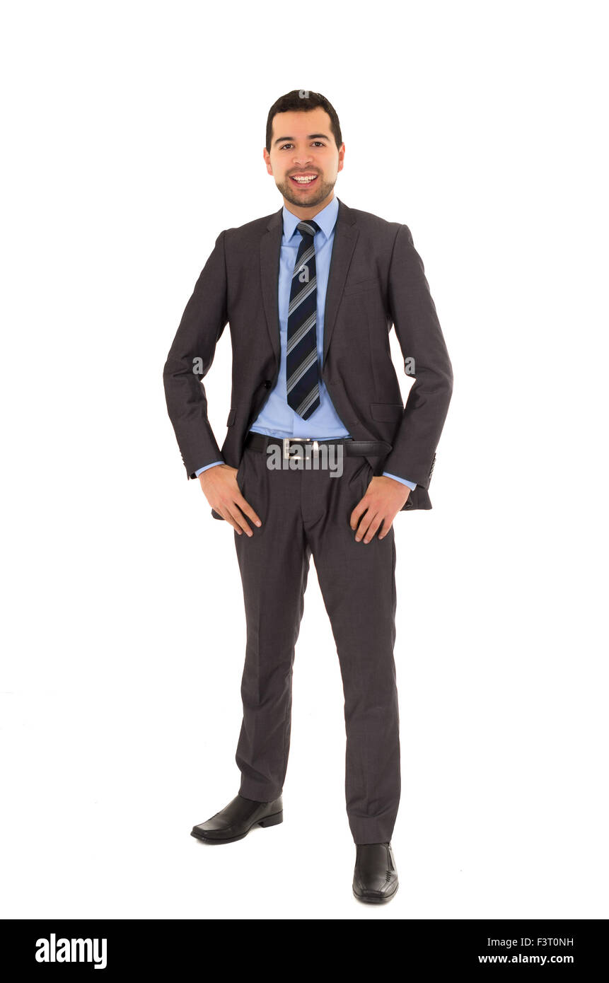 hispanic man standing in a suit Stock Photo - Alamy