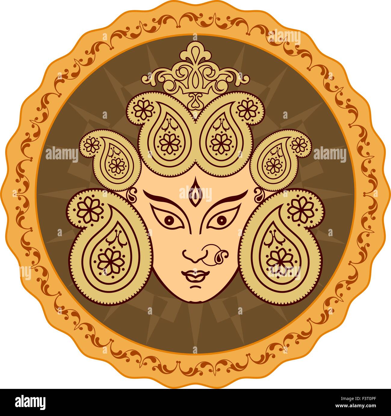 Durga Goddess of Power Vector Art Stock Vector Image & Art - Alamy