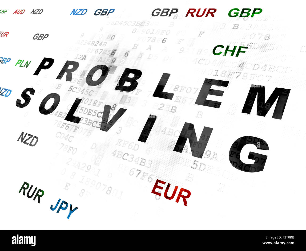 Finance concept: Problem Solving on Digital background Stock Photo - Alamy