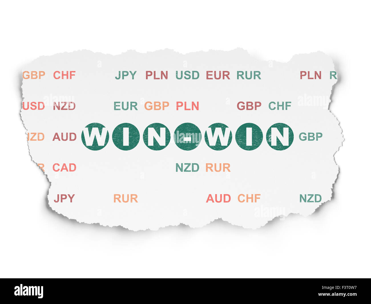 Finance concept: Win-Win on Torn Paper background Stock Photo - Alamy