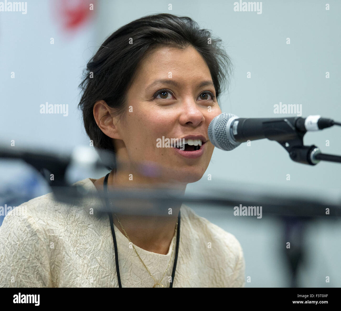 Los Angeles, California, USA. 10th Oct, 2015. MSNBC's ALEX WAGNER ...