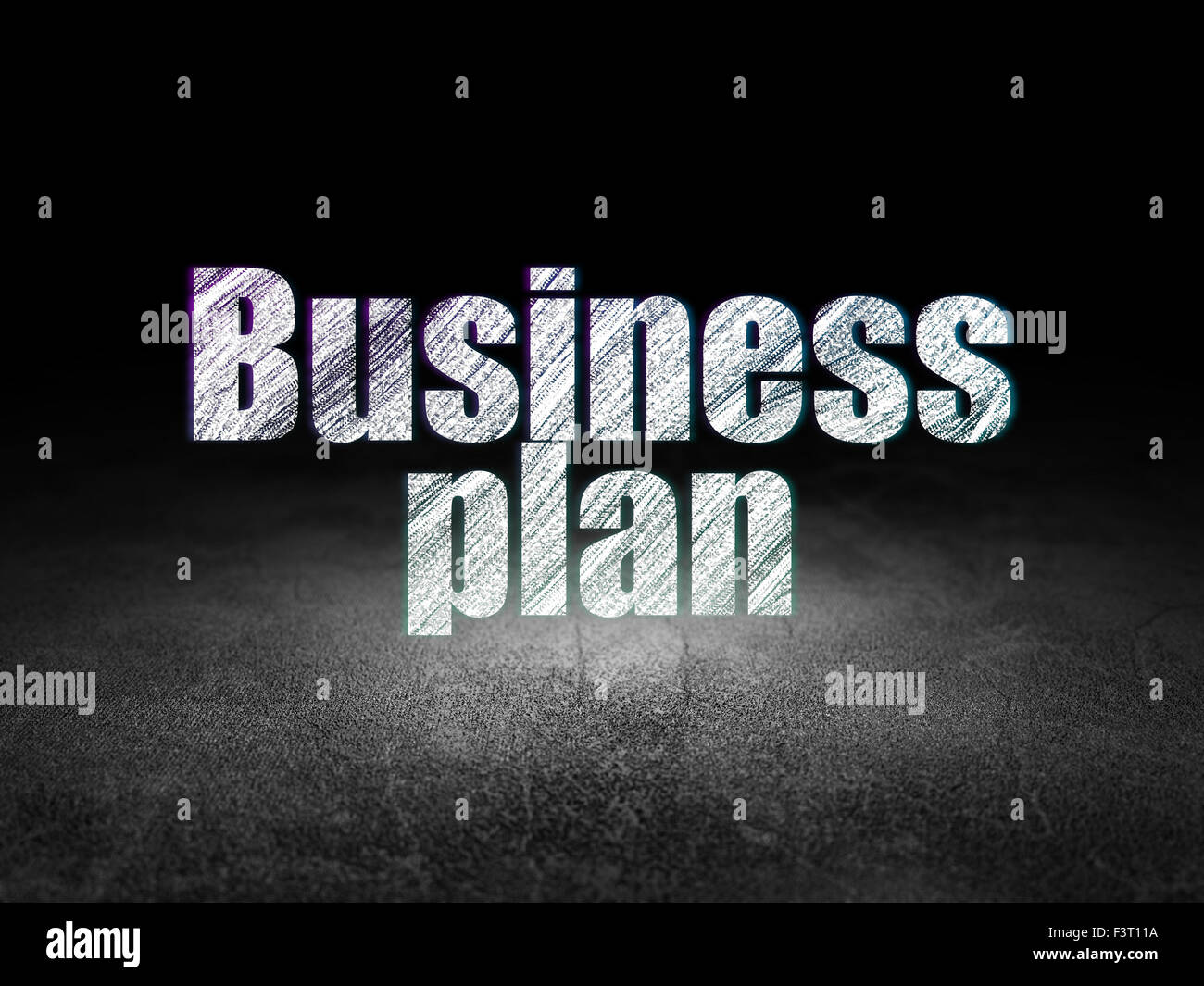Finance concept: Business Plan in grunge dark room Stock Photo - Alamy