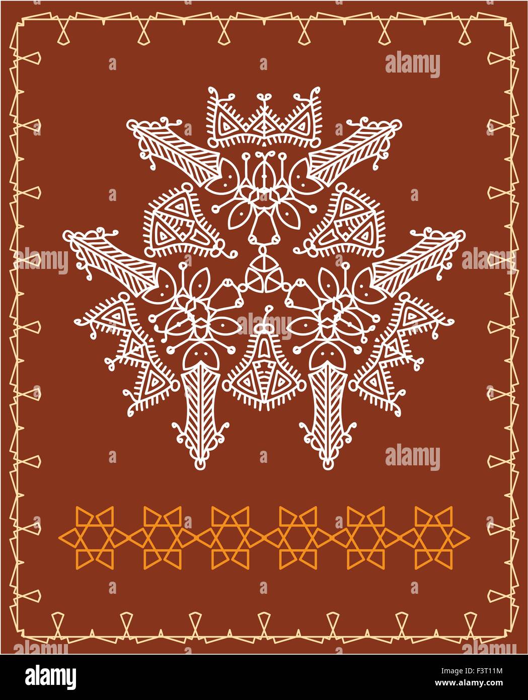 Folk, Tribal Design, Motif, Wall Painting Vector Art Stock Vector Image ...