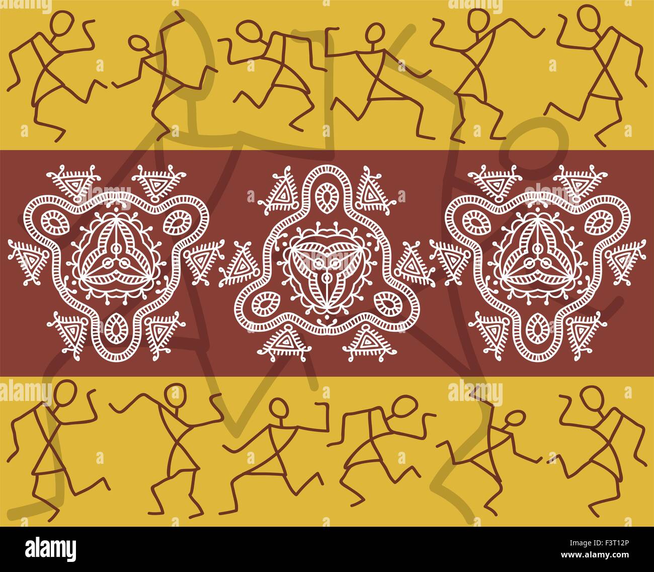 Folk, Tribal Design, Motif, Wall Painting Vector Art Stock Vector Image ...
