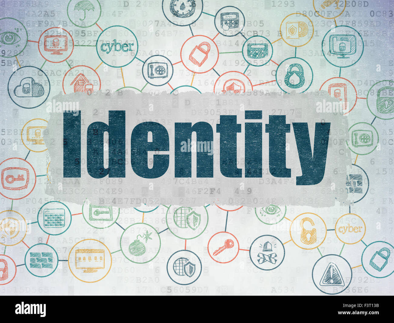 Safety concept: Identity on Digital Paper background Stock Photo - Alamy