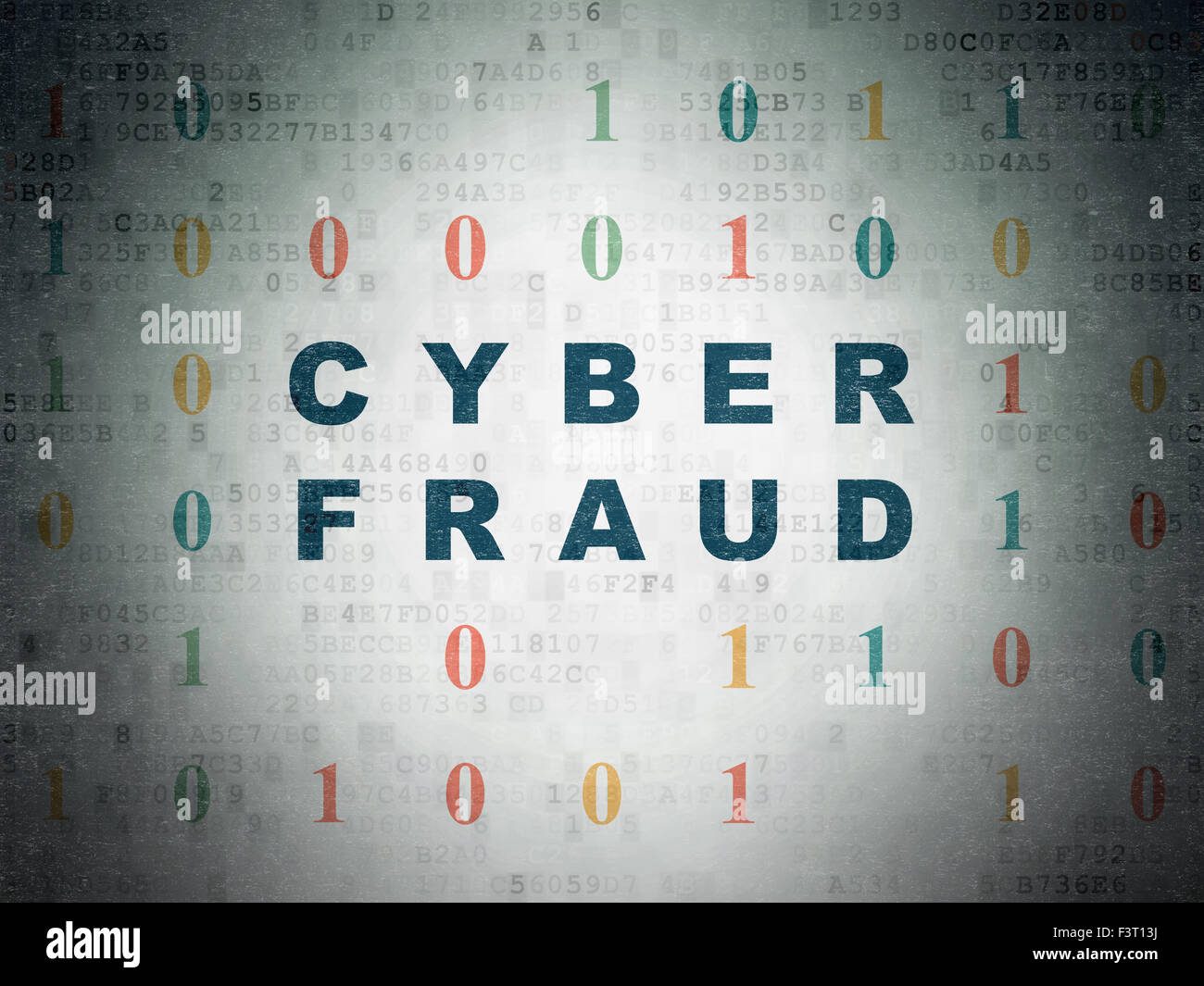 Privacy concept: Cyber Fraud on Digital Paper background Stock Photo ...