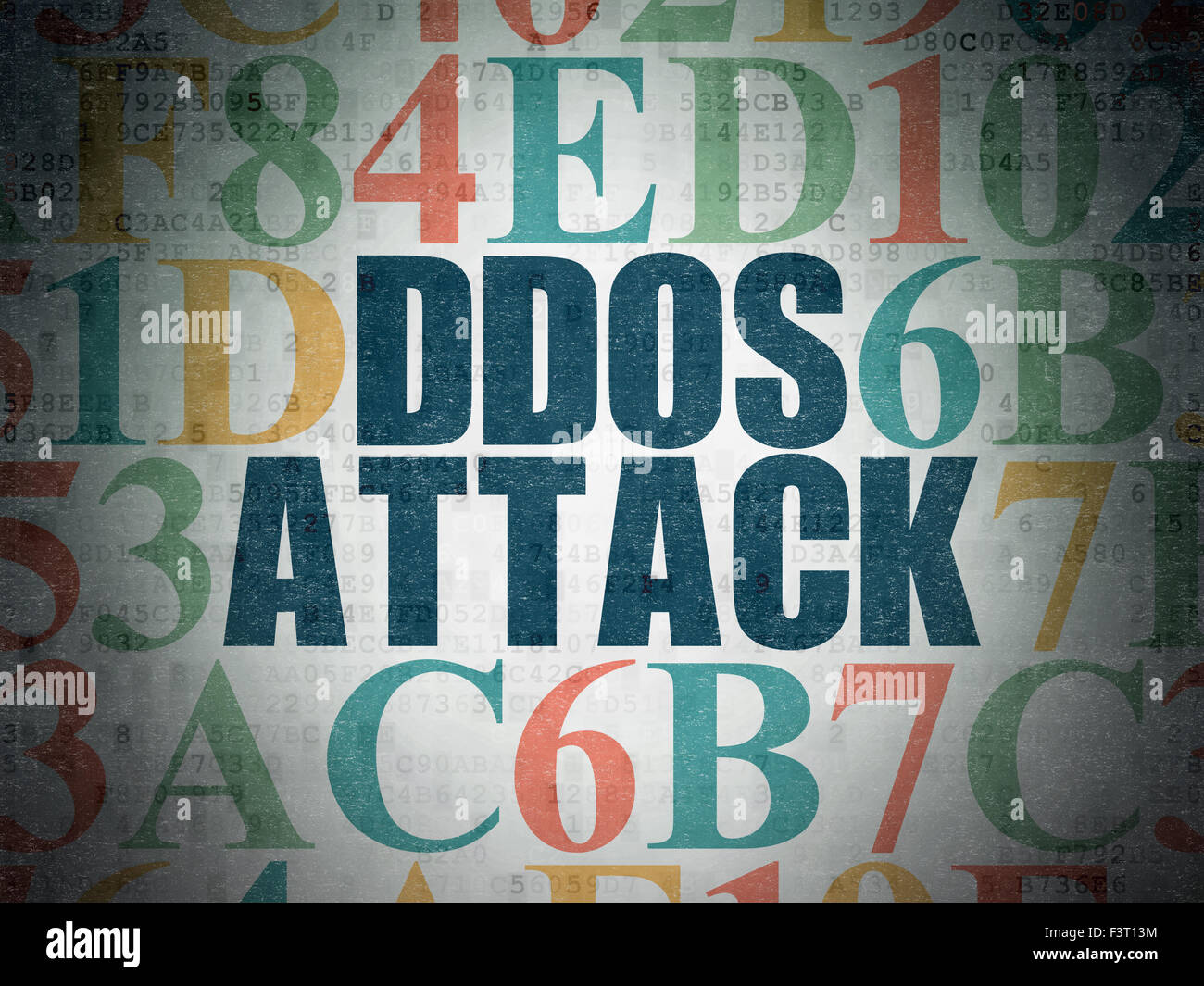 Privacy concept: DDOS Attack on Digital Paper background Stock Photo ...