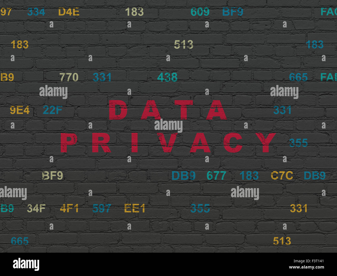Security concept: Data Privacy on wall background Stock Photo - Alamy