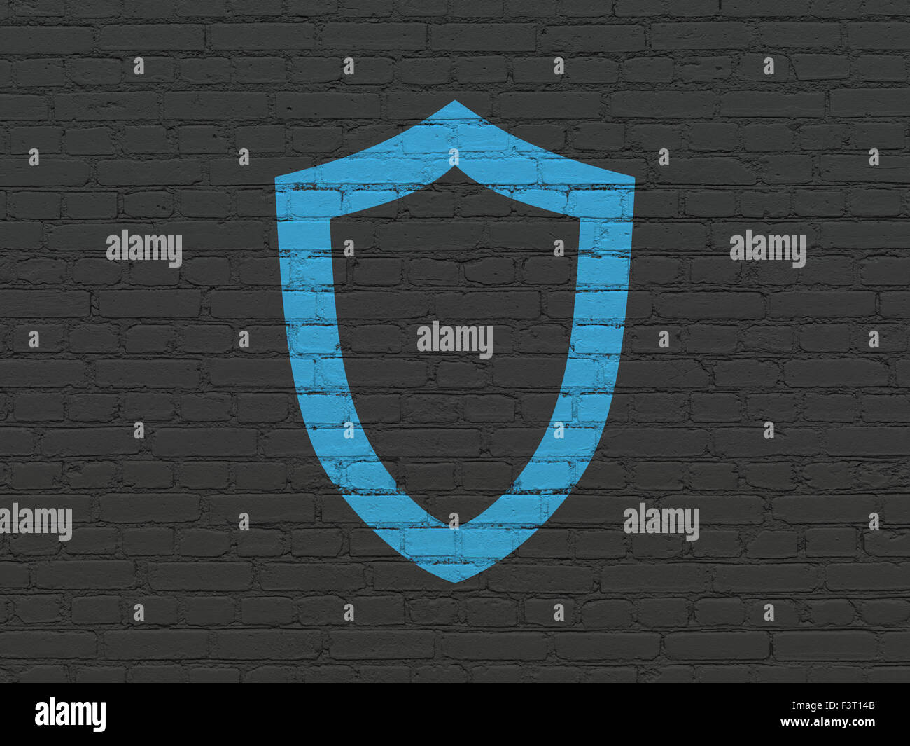 Privacy concept: Contoured Shield on wall background Stock Photo - Alamy