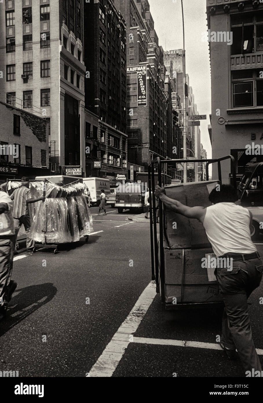 Garment district in New York, 1981 Stock Photo - Alamy