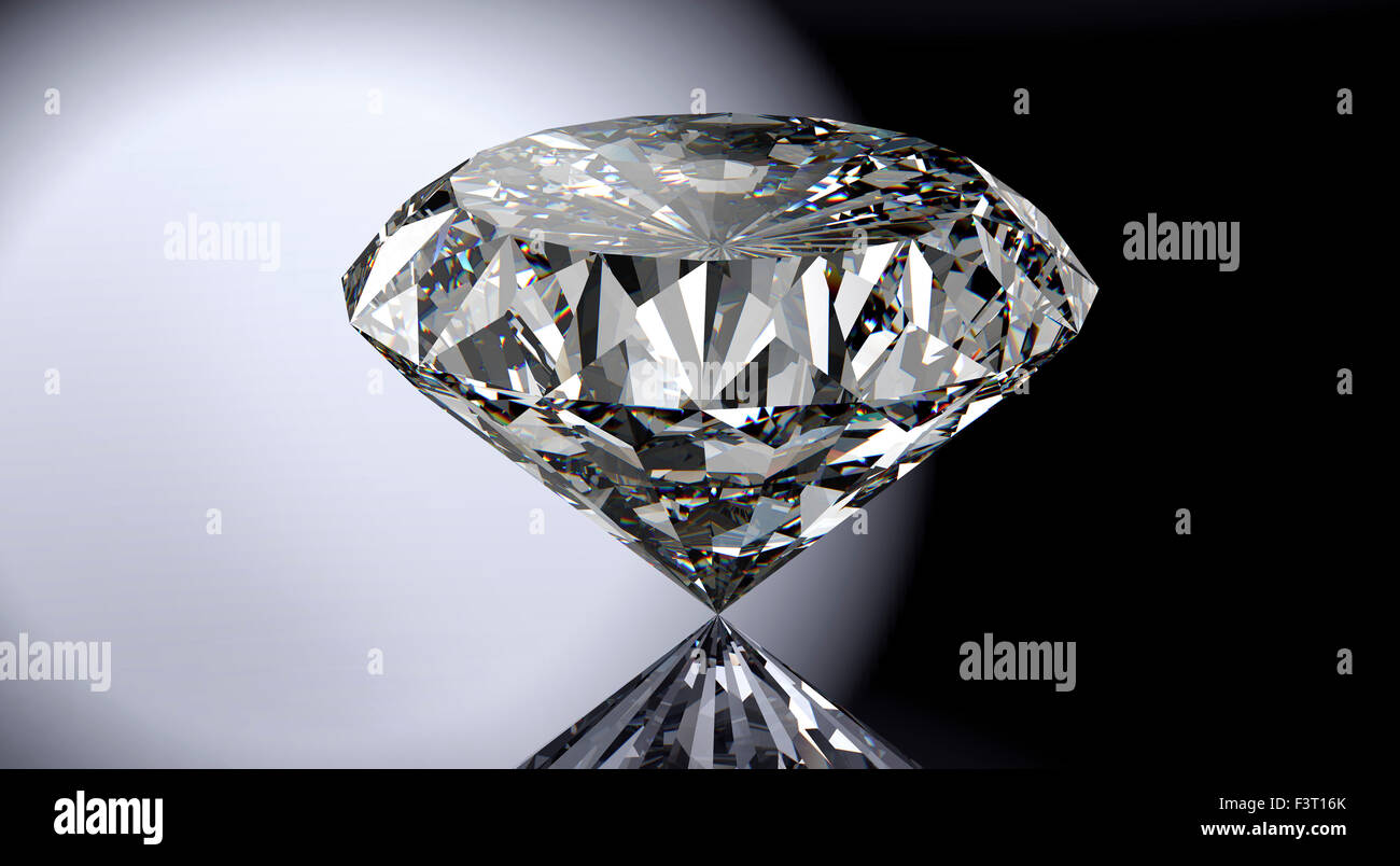 perfect diamond isolated on shiny background with clipping path Stock ...
