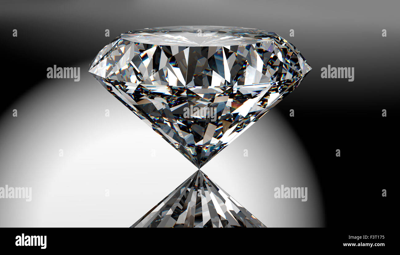 perfect diamond isolated on shiny background with clipping path Stock ...