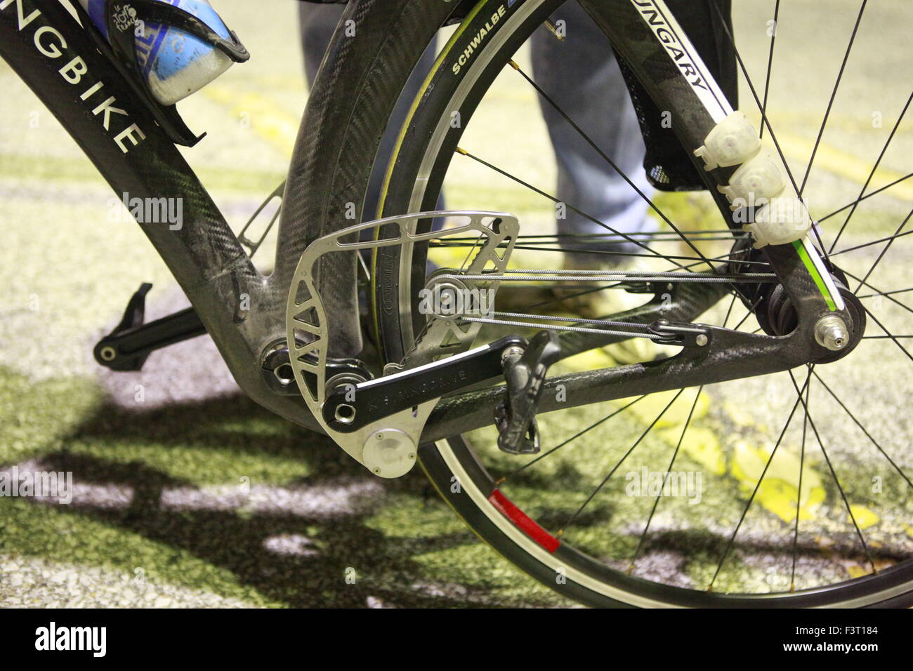 Closeup of a Hungarian Stringbike at checkpoint 39 during the Race ...