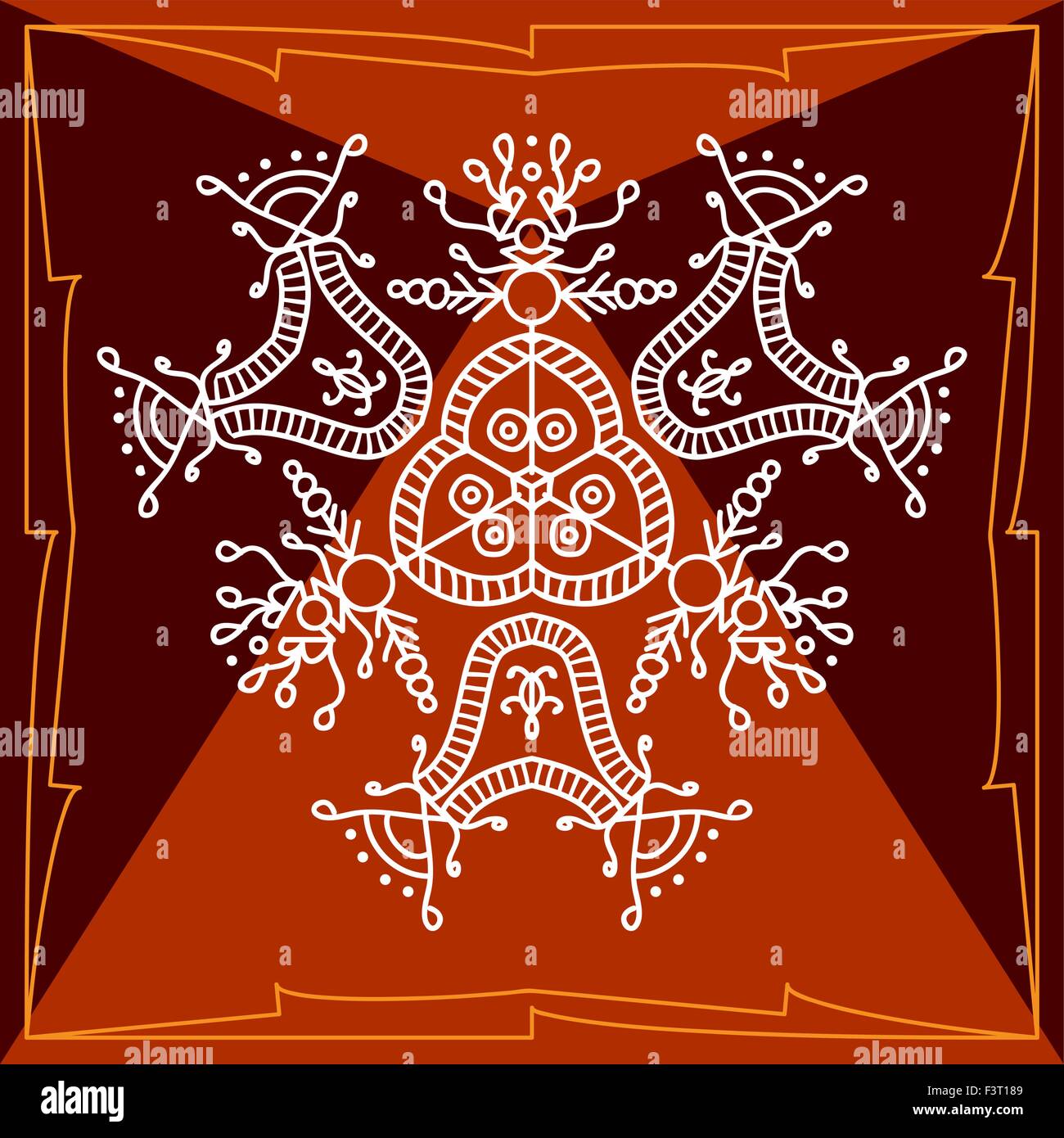Folk, Tribal Design, Motif, Wall Painting Vector Art Stock Vector Image ...