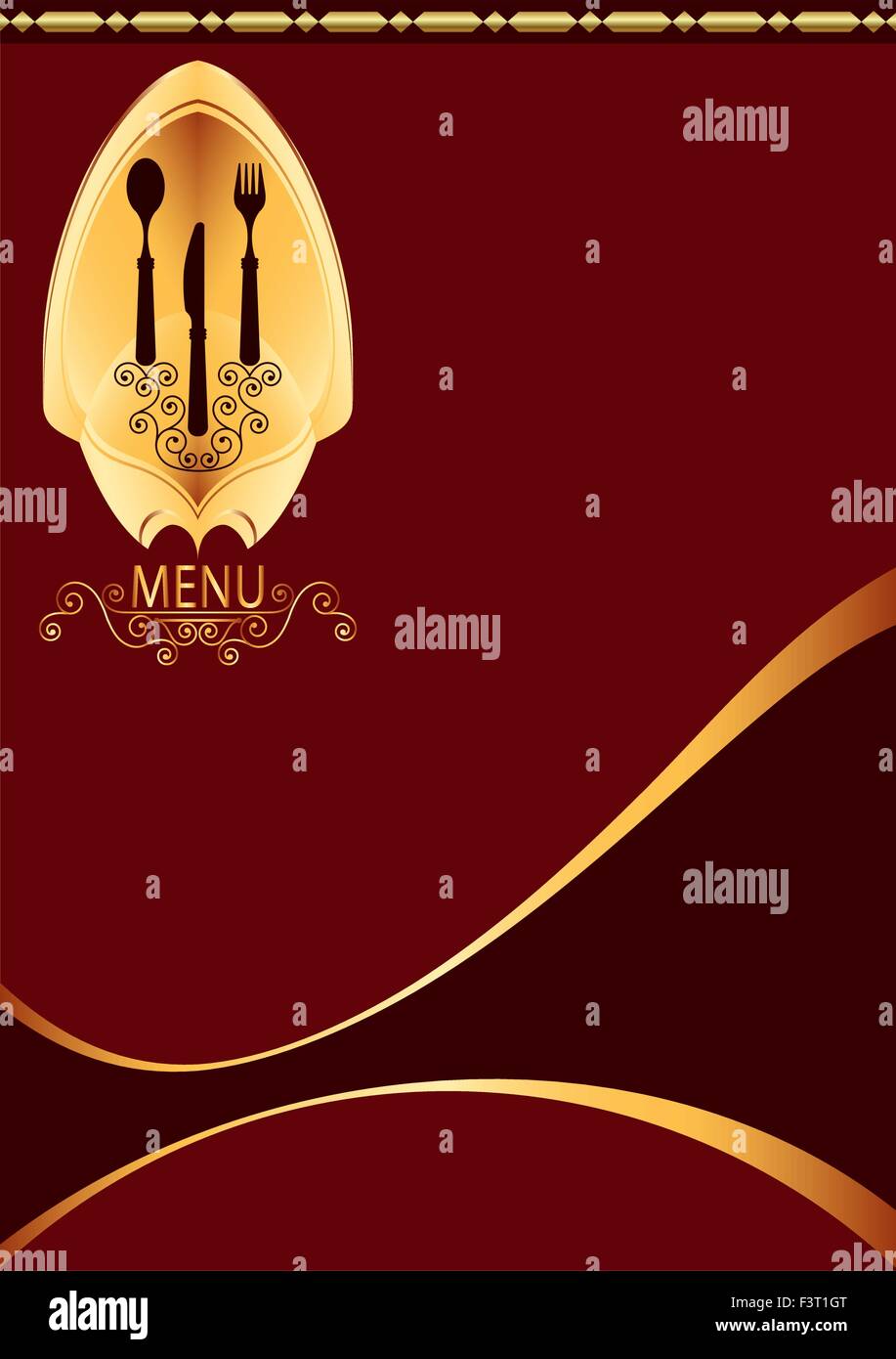 Menu Card Design Template Vector Art Stock Vector Image & Art - Alamy