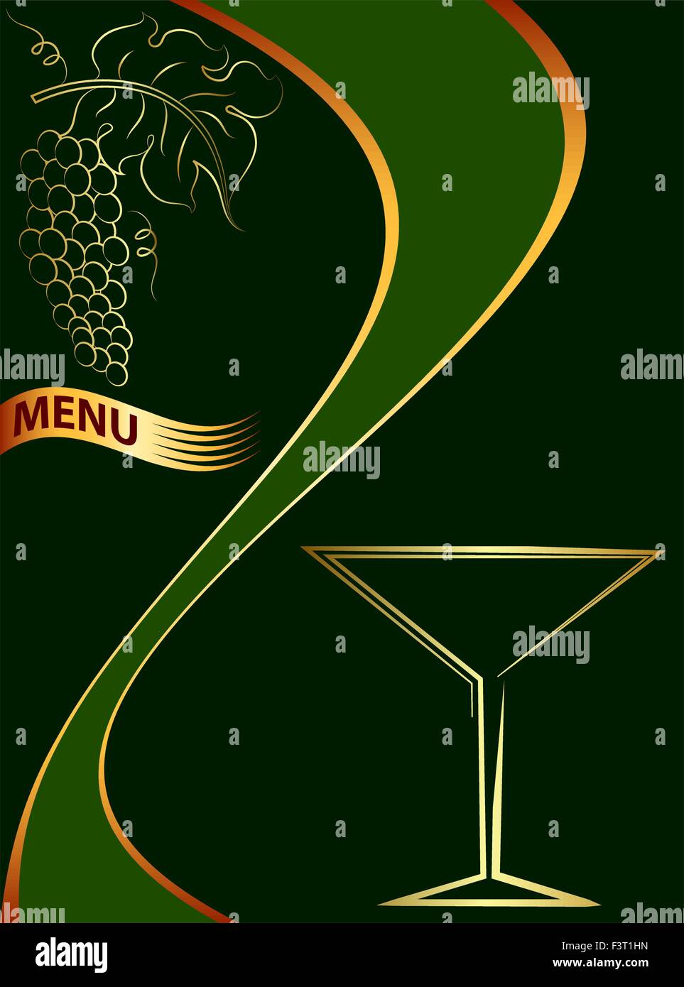 Wine Menu Card Design Template Vector Art Stock Vector Image & Art - Alamy