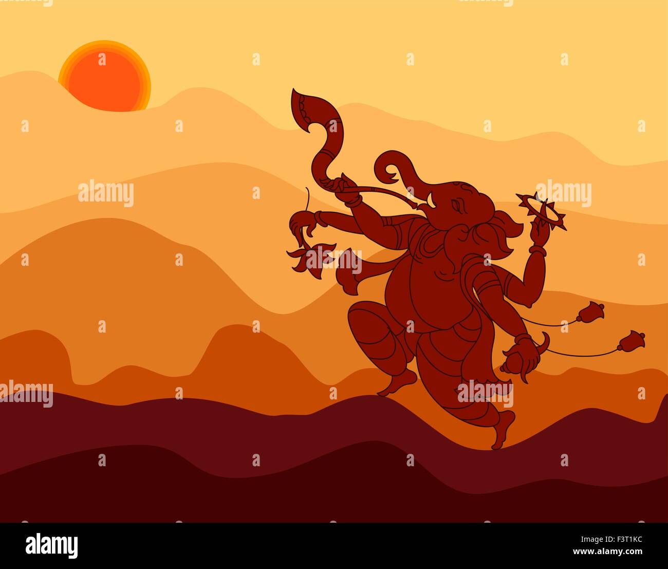 Shadow Art Ganesha Vector Art Stock Vector Image & Art - Alamy