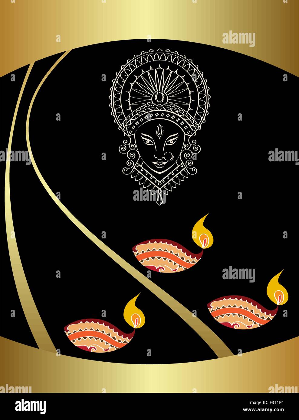 Durga Goddess of Power Vector Art Stock Vector Image & Art - Alamy