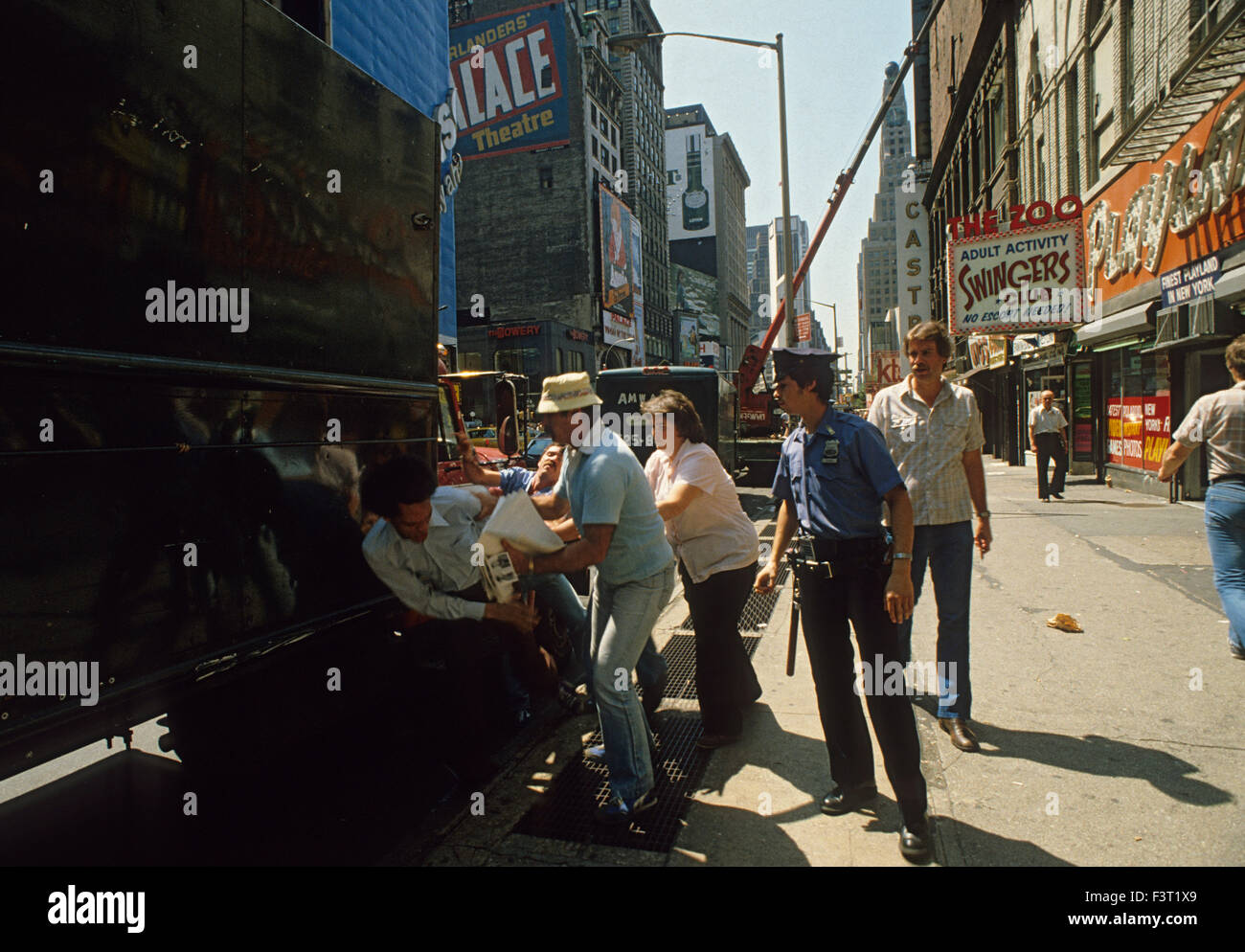 Suspect arrested on Manhattan street, New York, 1981 Stock Photo - Alamy