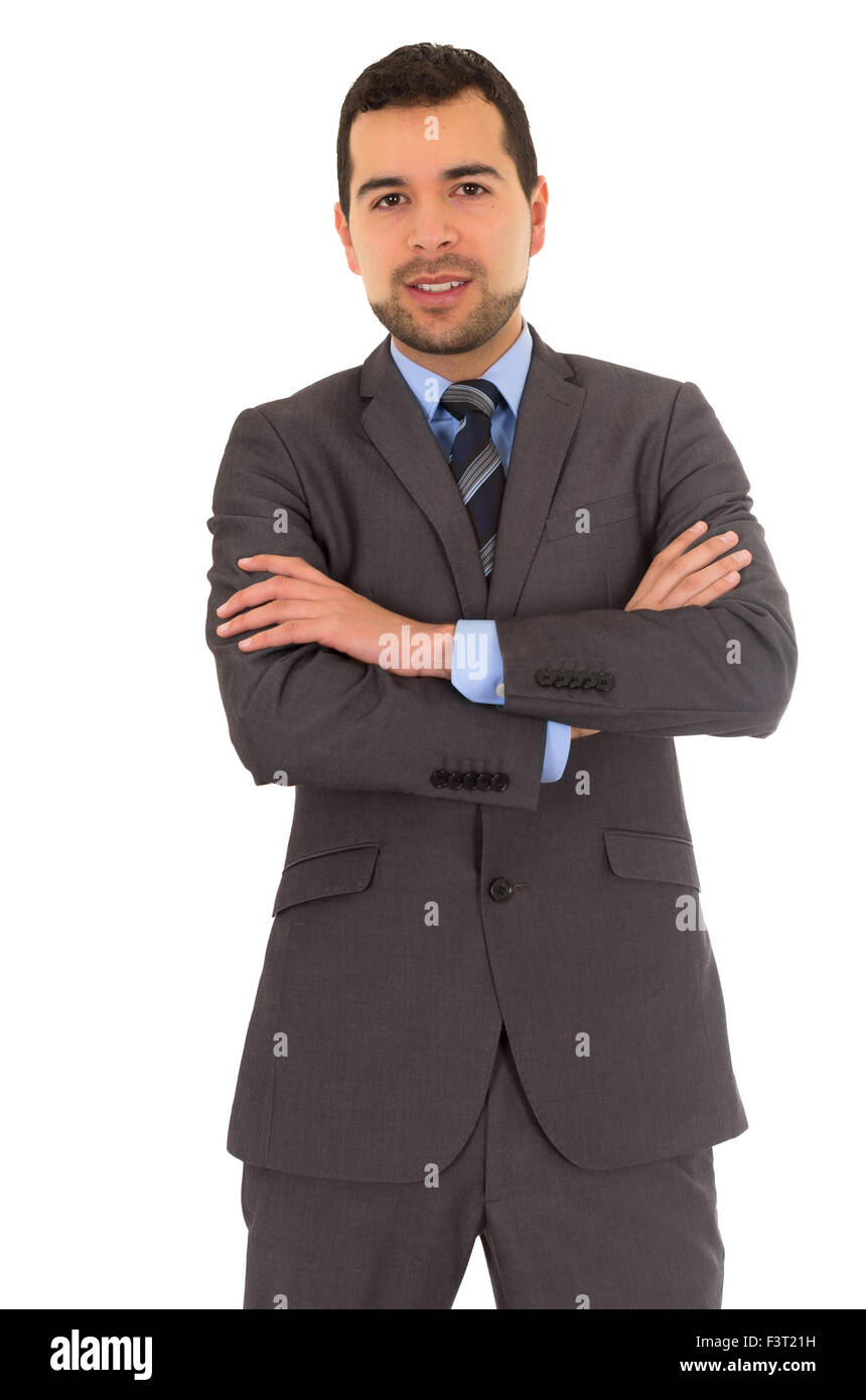 man crossing arms standing in a suit Stock Photo - Alamy