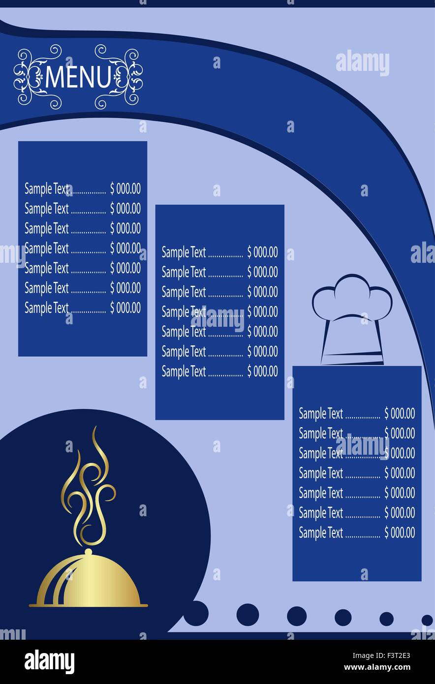 Menu Card Design Template Vector Art Stock Vector Image & Art - Alamy