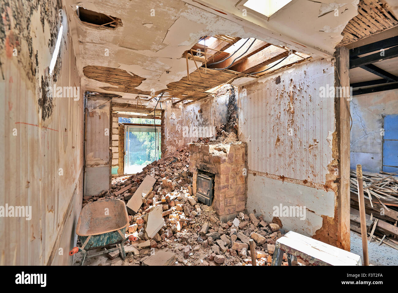 Home improvement at the stage of demolition before renovation Stock ...