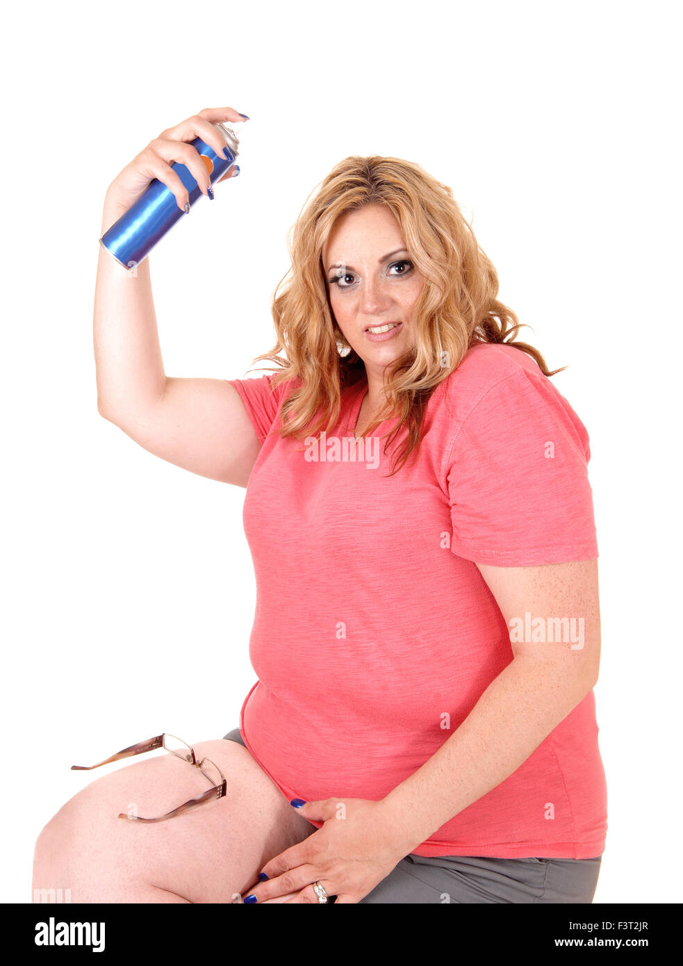 Overweight woman on chair hi-res stock photography and images - Alamy