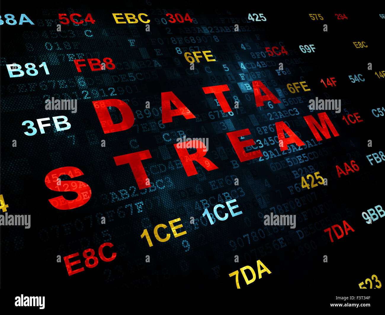 Information concept: Data Stream on Digital background Stock Photo - Alamy
