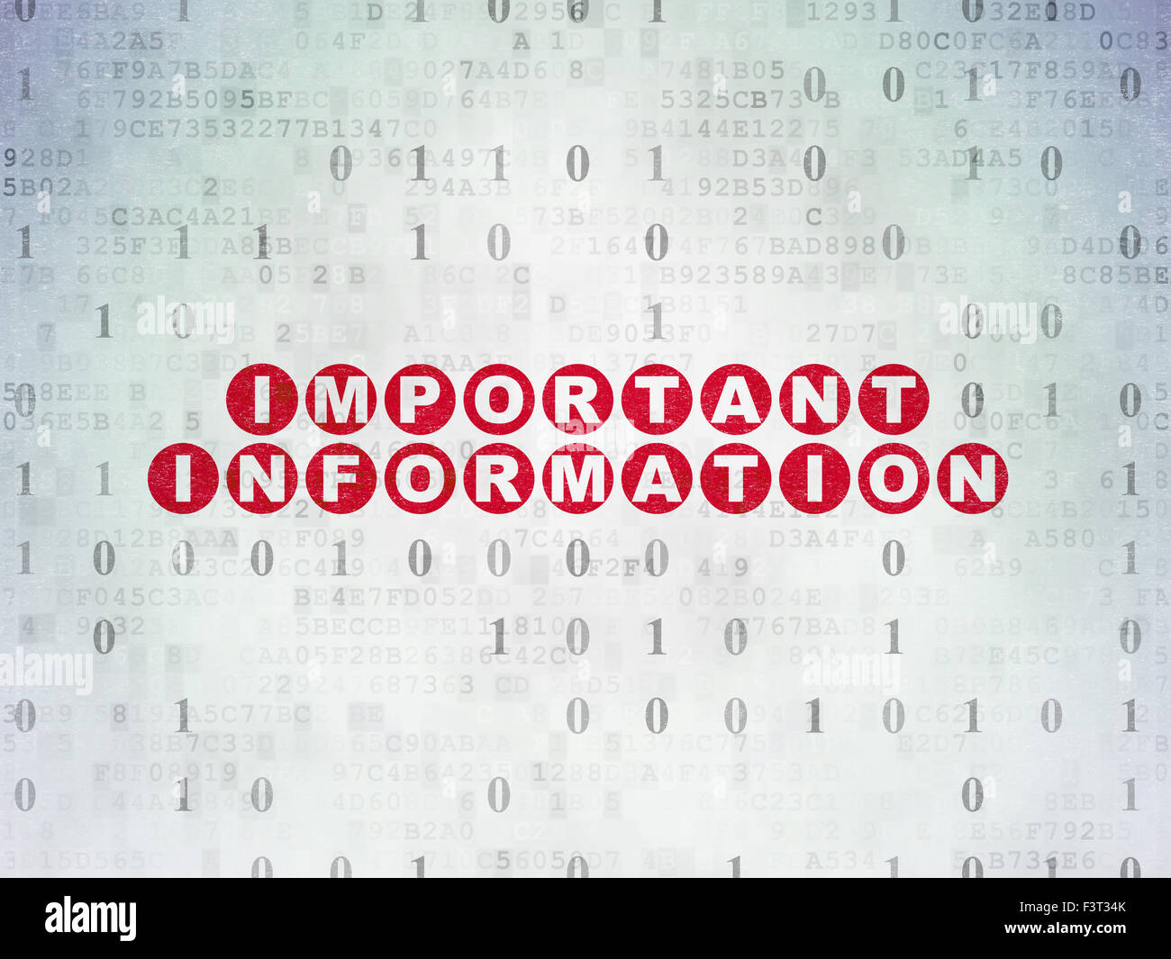 Data concept: Important Information on Digital Paper background Stock ...