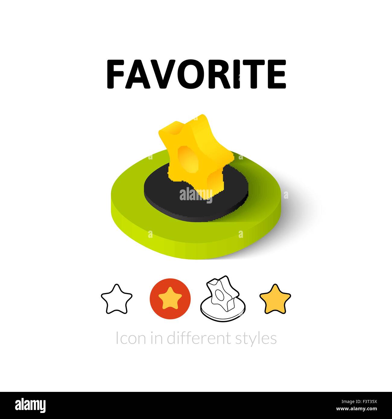 Favorite icon in different style Stock Vector Image & Art - Alamy