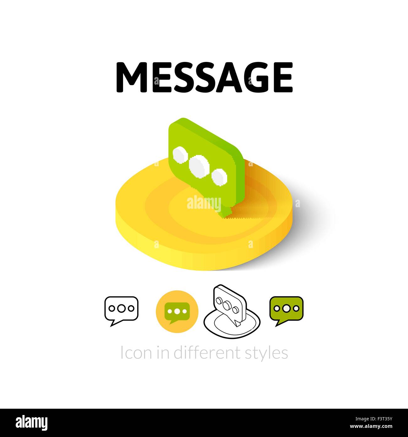 Message icon in different style Stock Vector Image & Art - Alamy