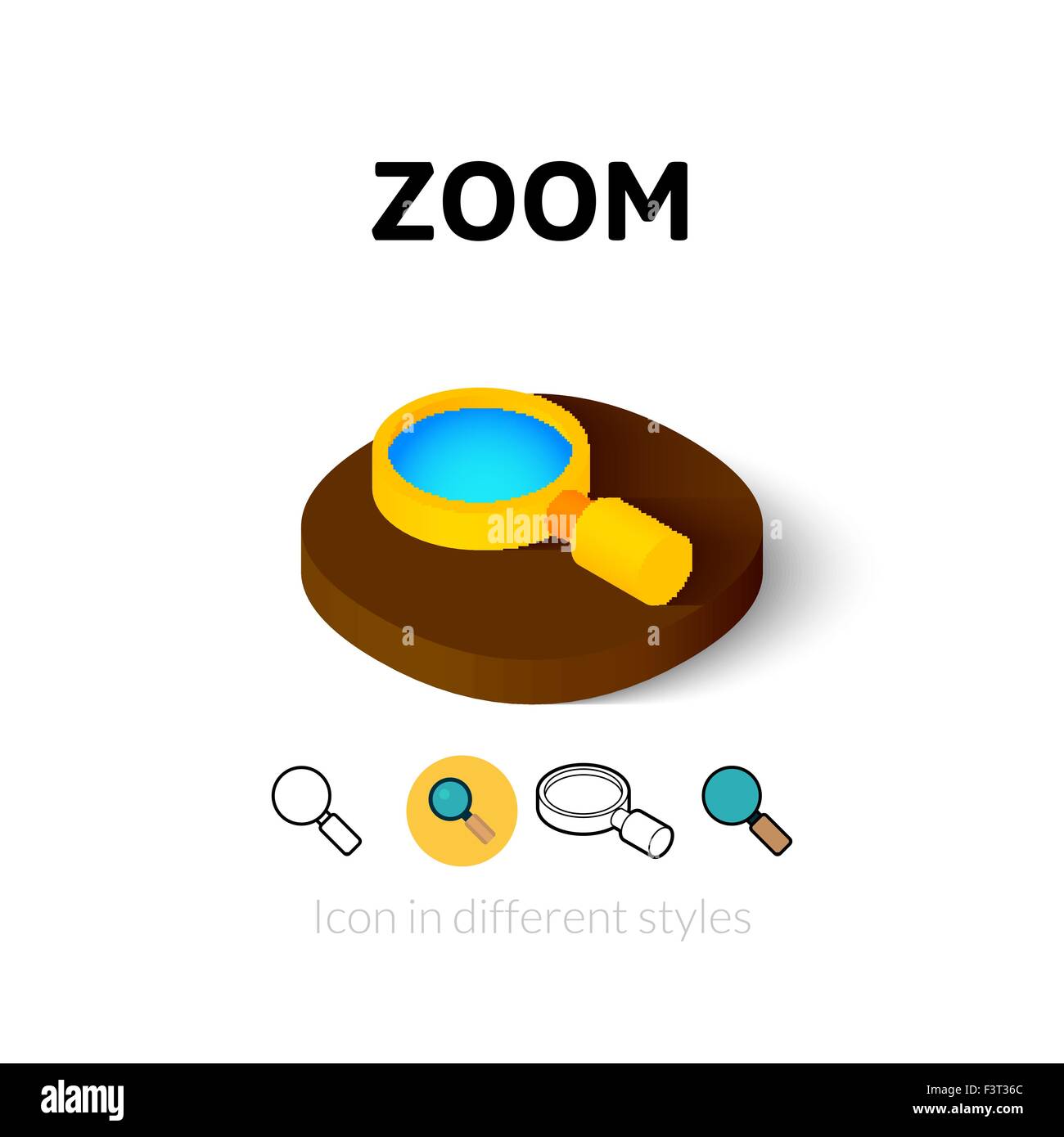Zoom icon in different style Stock Vector Image & Art - Alamy