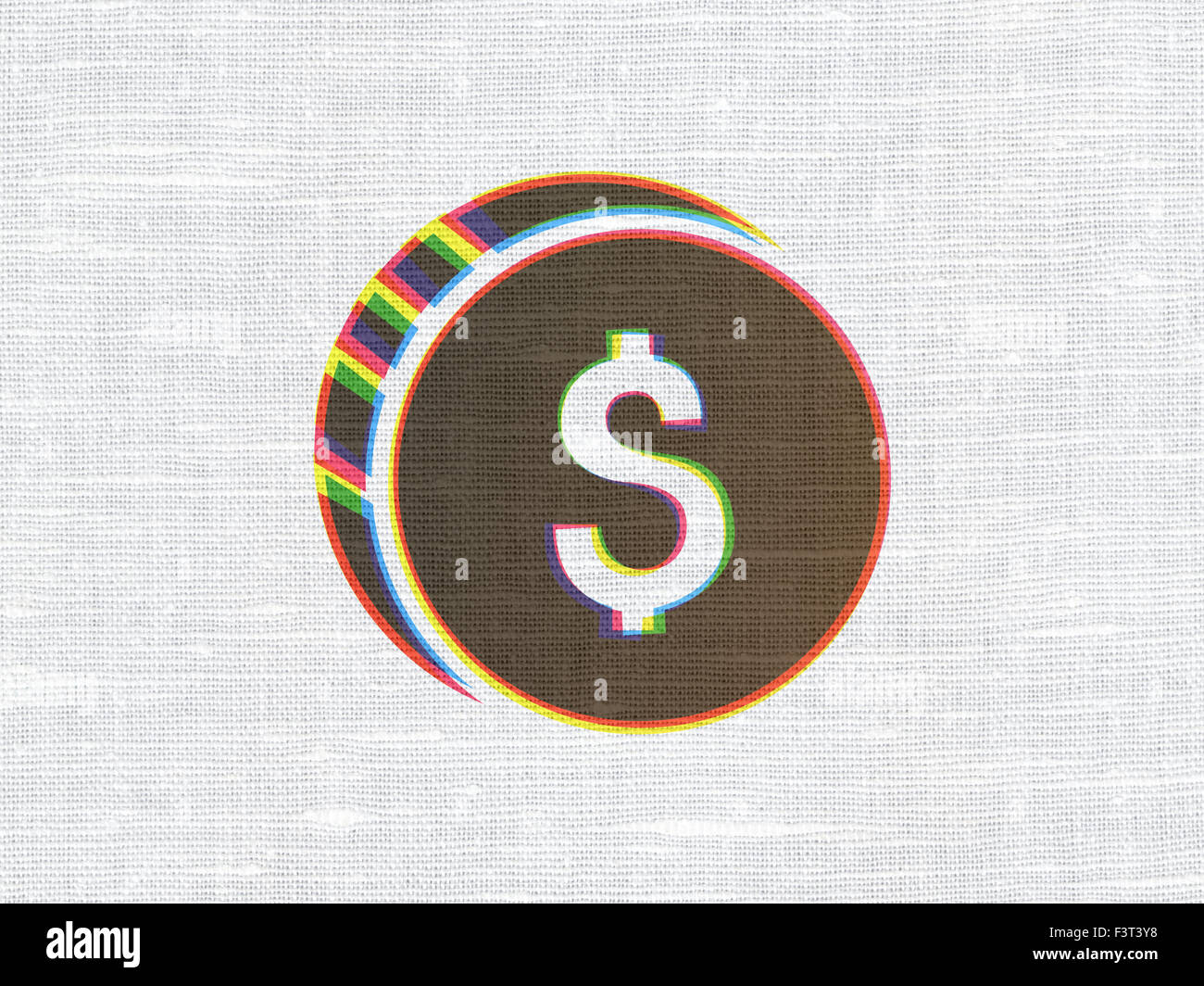 Banking concept: Dollar Coin on fabric texture background Stock Photo ...