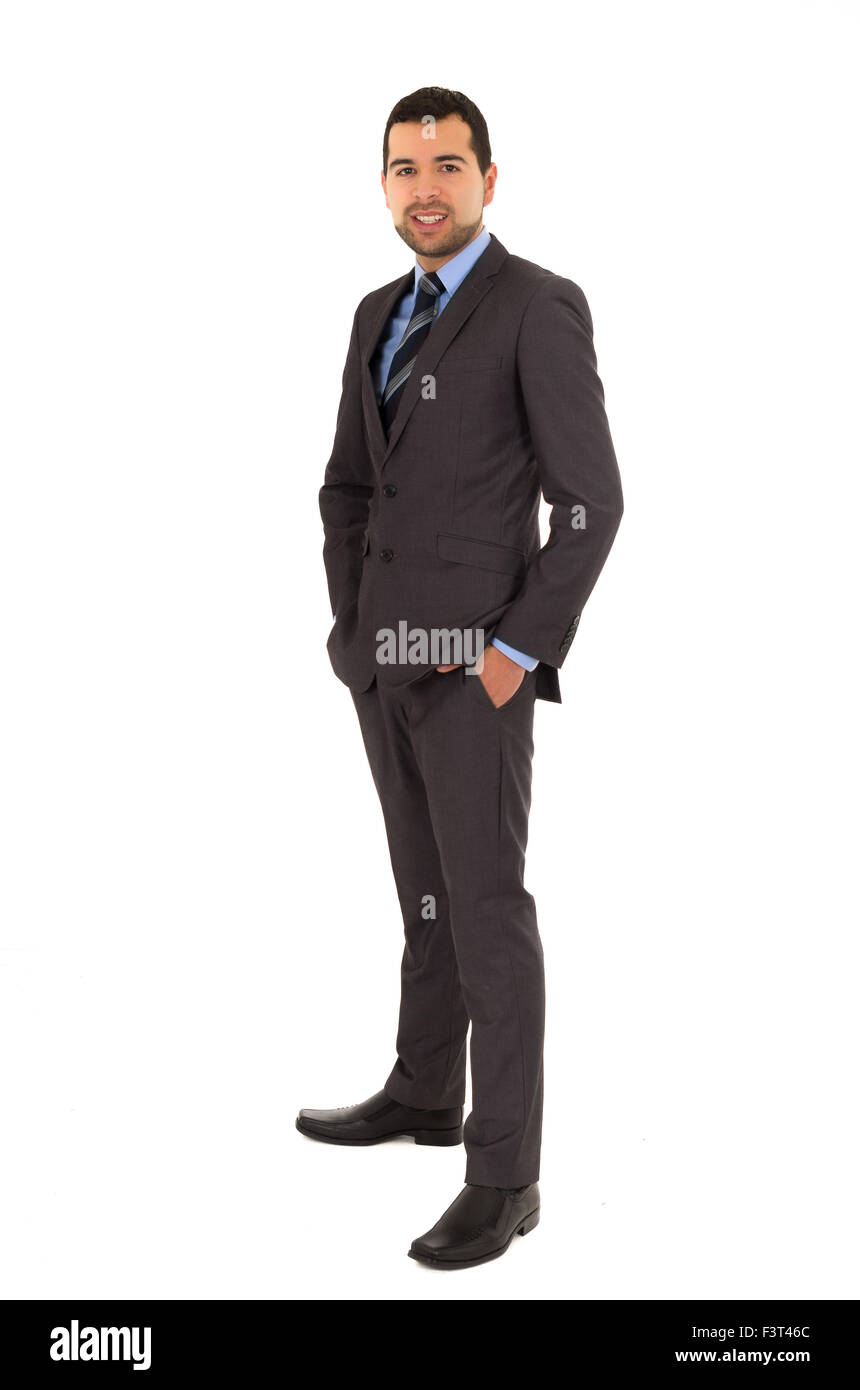 hispanic man standing in a suit Stock Photo - Alamy