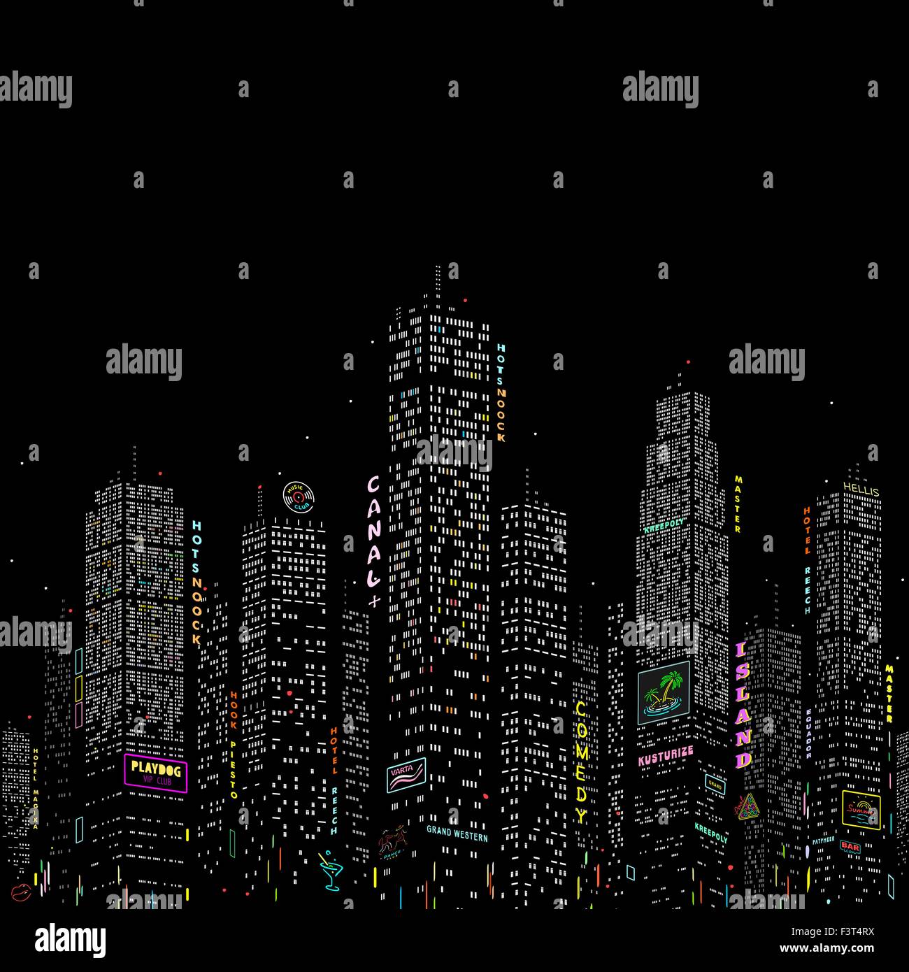 City Skyscraper Vector Pattern Stock Vector Image & Art - Alamy