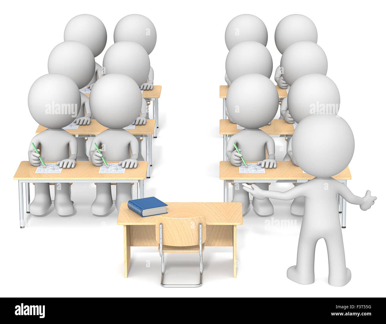 Dude X12 the students and Teacher in classroom. Back view Stock Photo ...