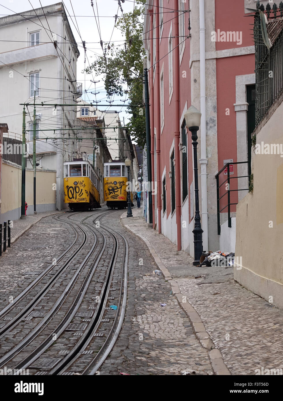 The Glória Funicular, Lisbon, Portugal -1 Stock Photo - Alamy