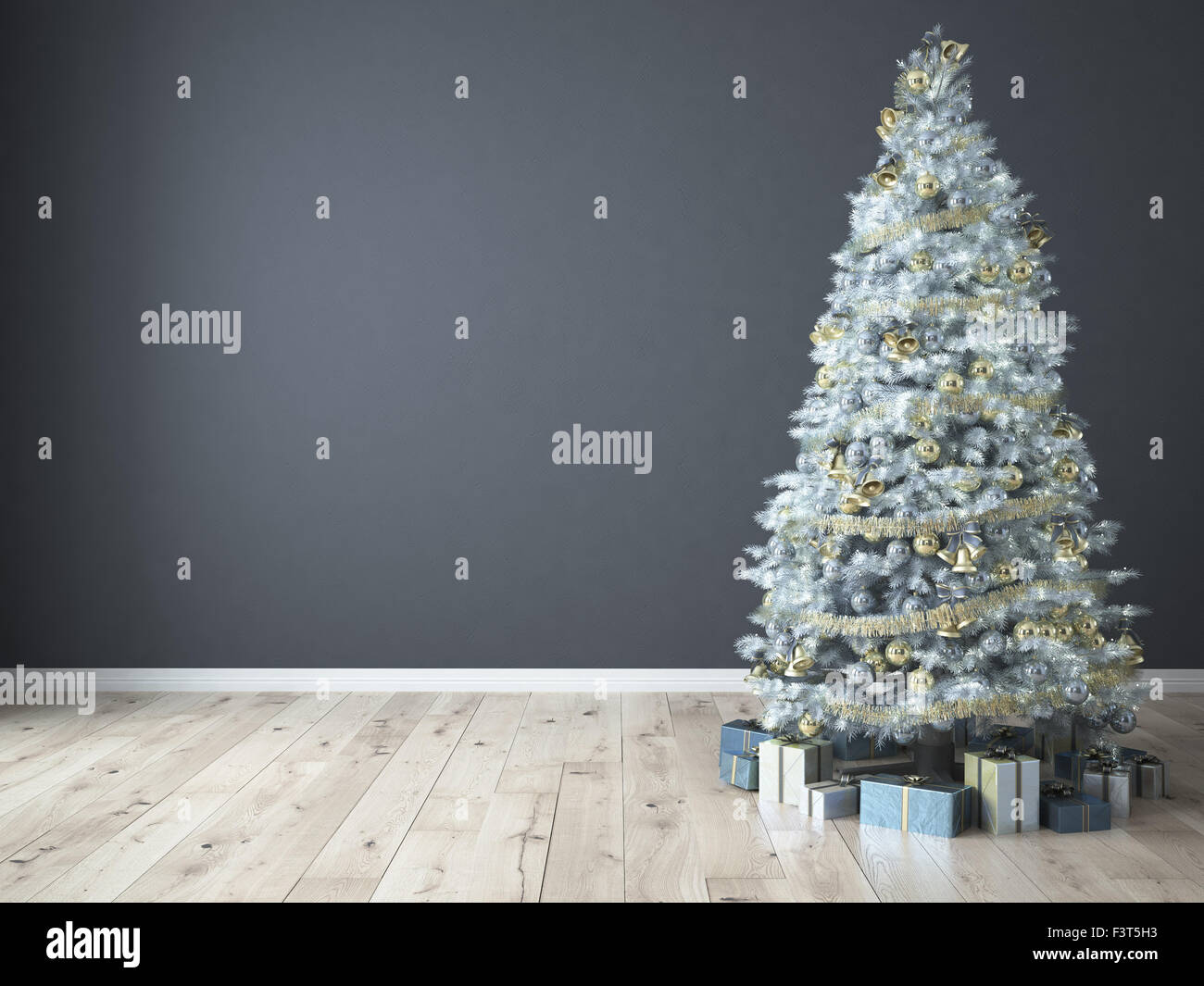 Christmas tree with gifts. 3d rendering Stock Photo - Alamy
