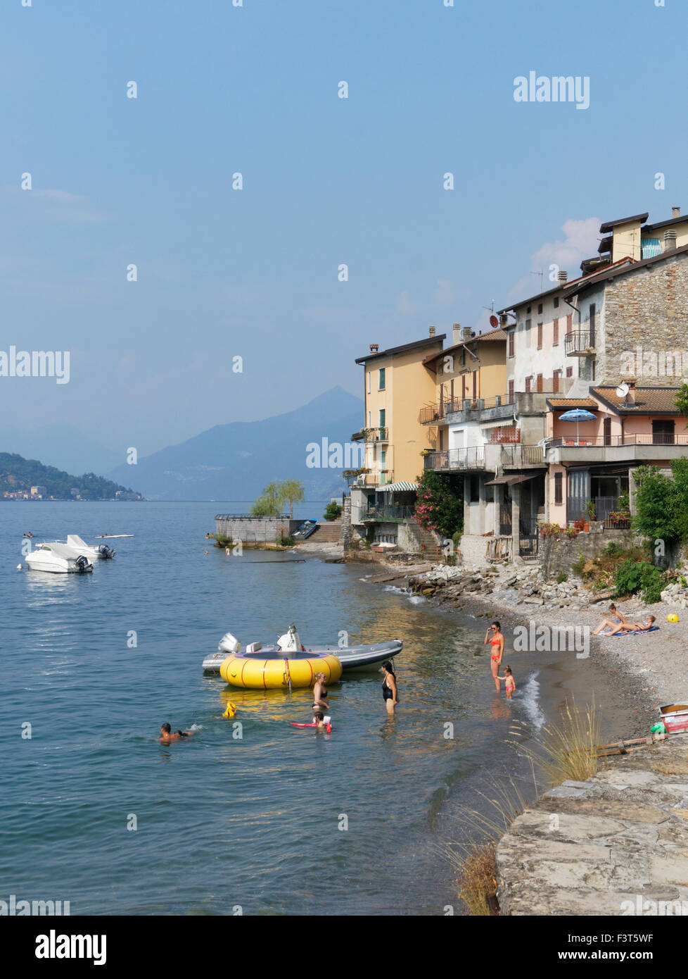 bathers, Lezzeno, Lake Como, Italy Stock Photo - Alamy