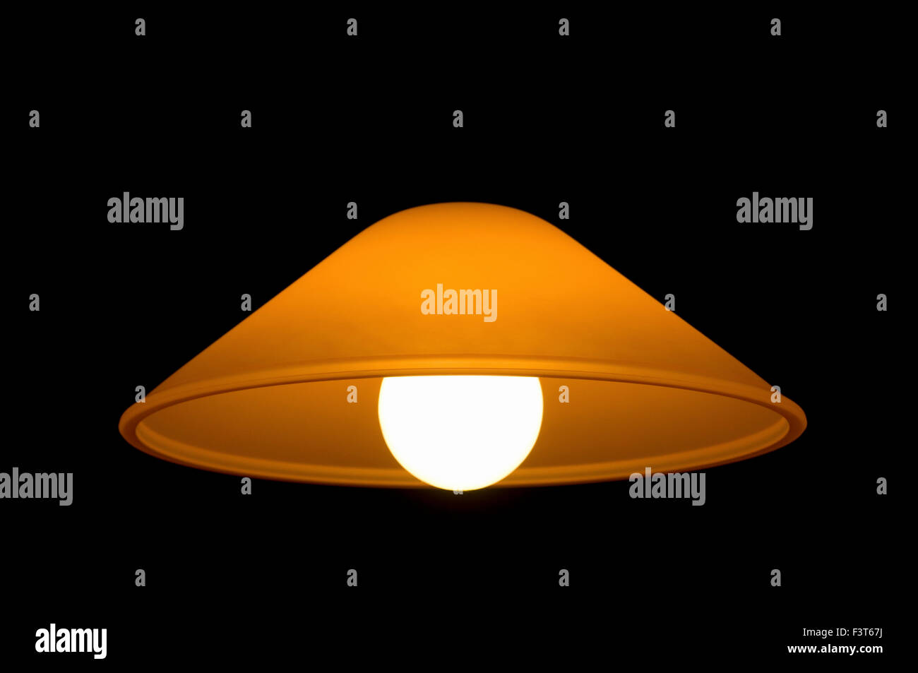 ceiling lamp lit up at home Stock Photo - Alamy