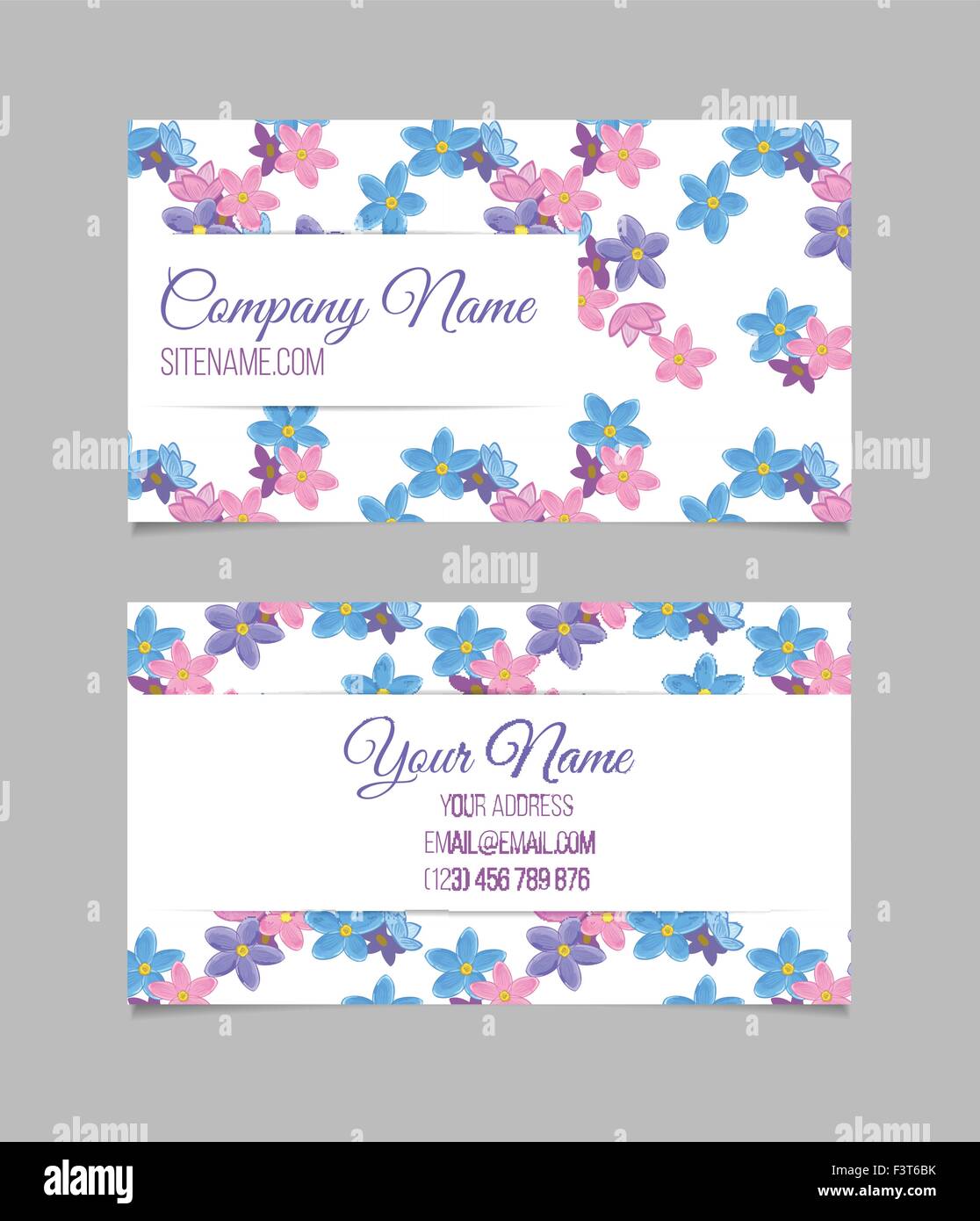 Floral card template Stock Vector Image & Art - Alamy