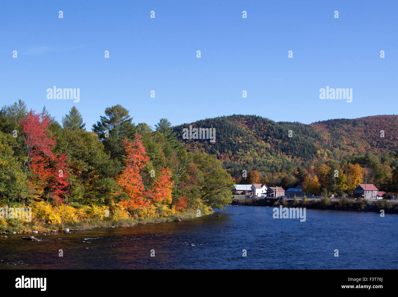 North River New York autumn river scene Hudson River Adirondack State ...