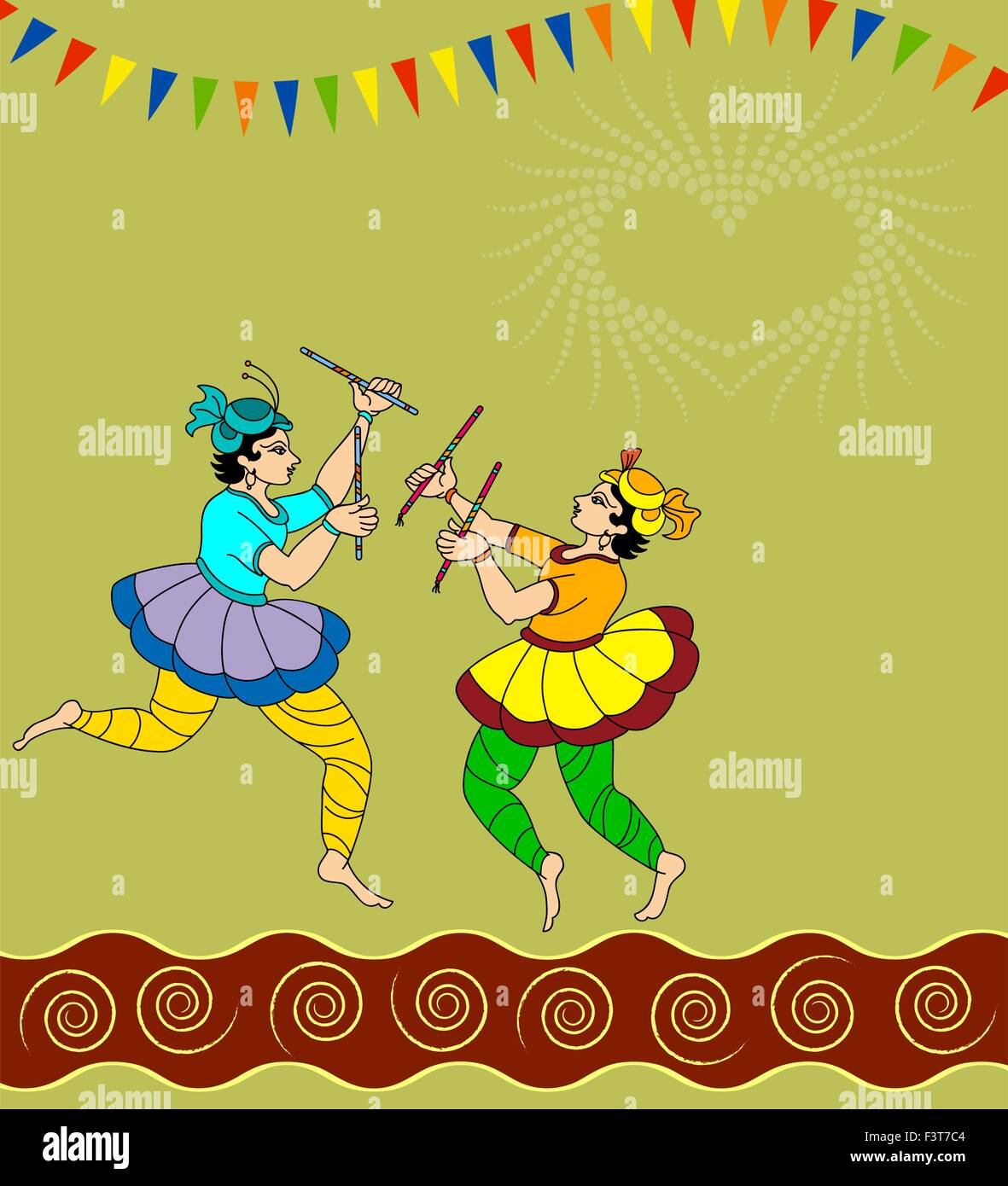 Garba Indian Dance Vector Art Stock Vector Image & Art - Alamy