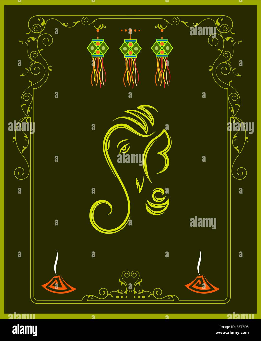 Diwali Greeting Design Vector Art Stock Vector Image & Art - Alamy