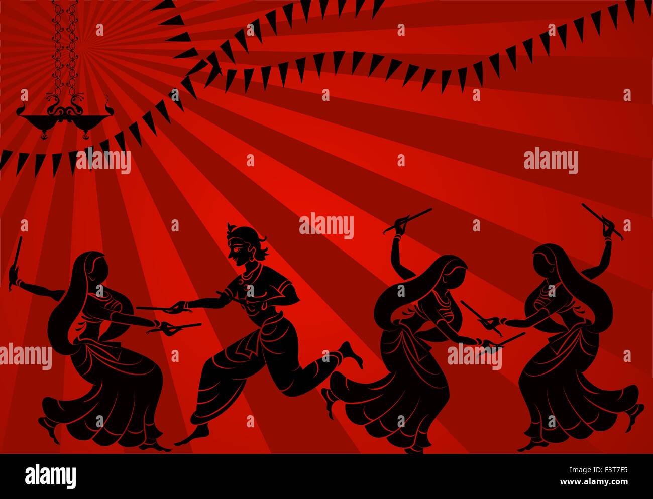 Garba Indian Dance Vector Art Stock Vector Image & Art - Alamy
