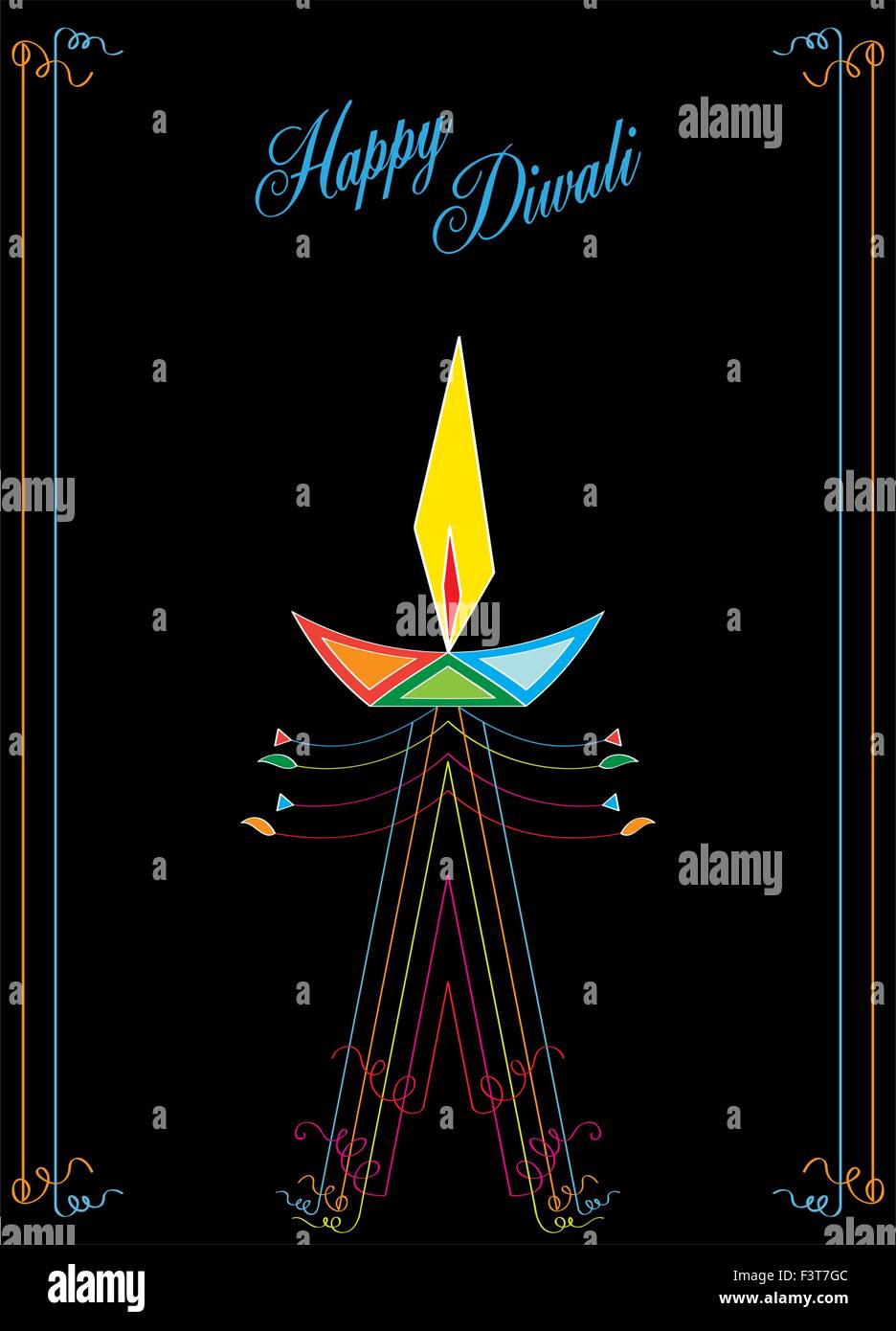 Diwali Greeting Design Vector Art Stock Vector Image & Art - Alamy