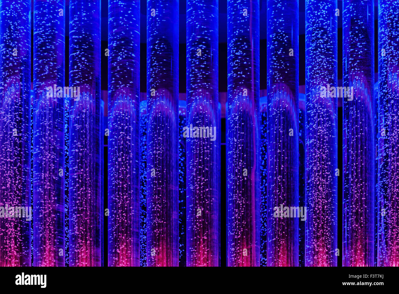 Air bubbles back into the tubes filled with liquid distillers Stock ...