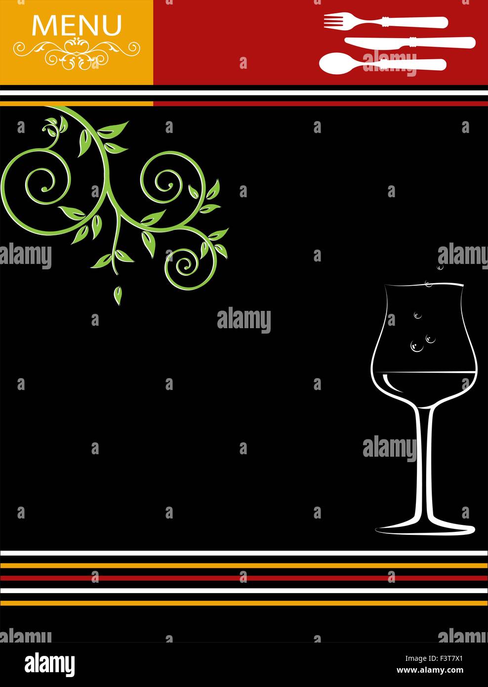 Wine Menu Card Design Template Vector Art Stock Vector Image & Art - Alamy