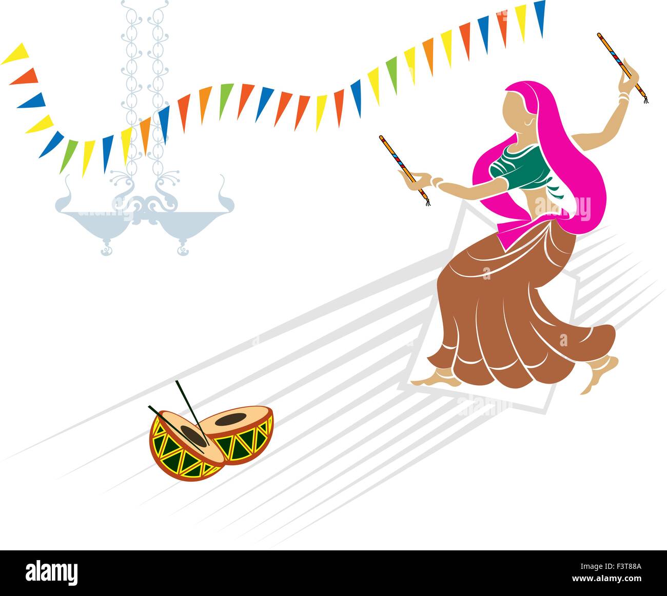Garba Indian Dance Vector Art Stock Vector Image & Art - Alamy